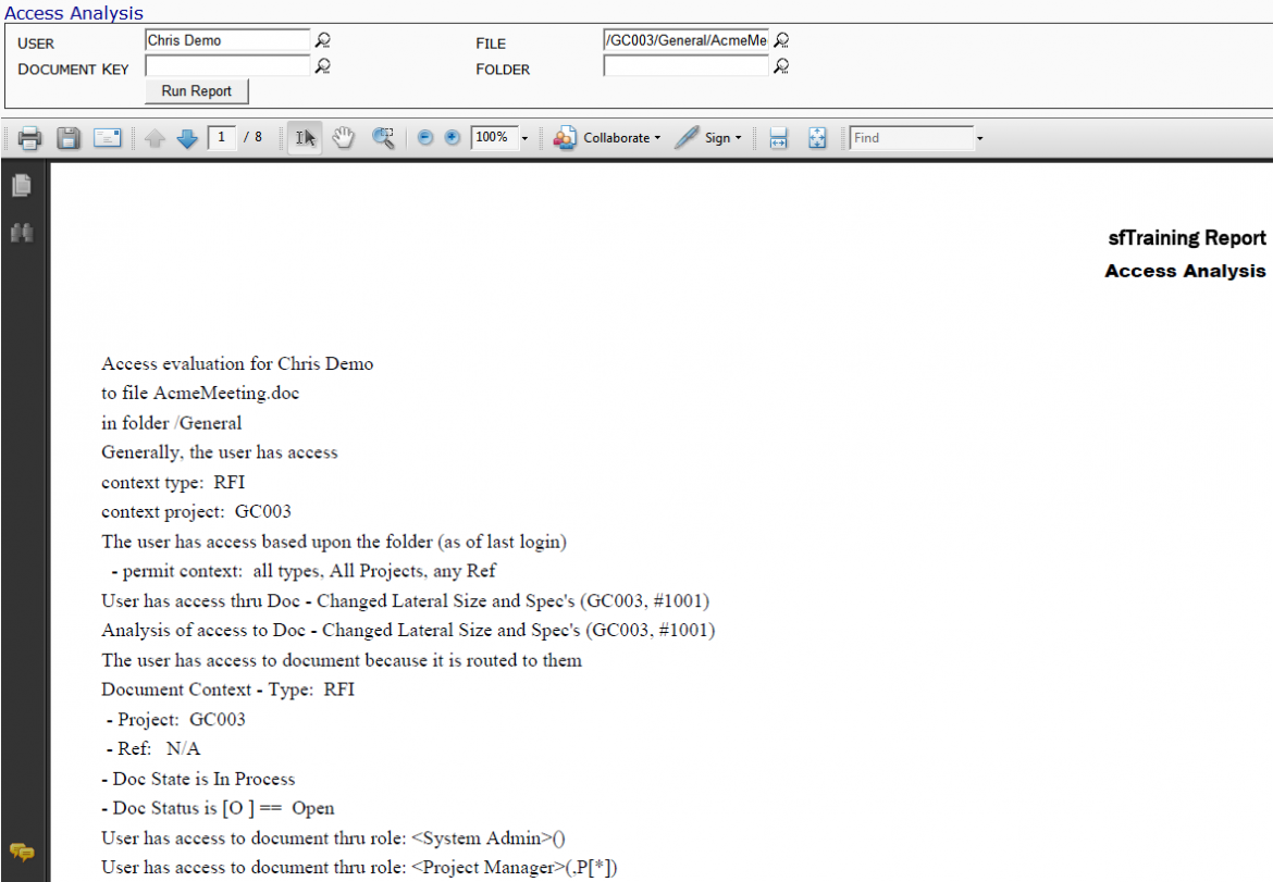 Access Analysis Report – Spitfire Client Services Access Analysis Report – Spitfire Client Services